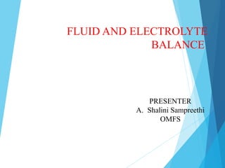 Fluid and electrolyte balance | PPT