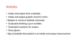 fluid and electrolyte balance ,measuring intake and output.pptx