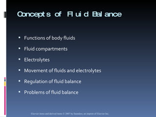 Fluid And Electrolyte Balance Chapter 026 | PPT