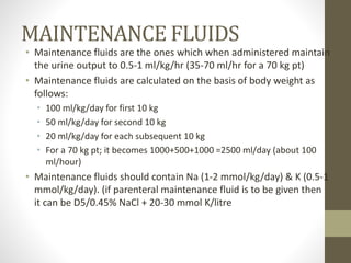 Fluid and electrolyte balance in a surgical patient | PPTX | Digestive ...