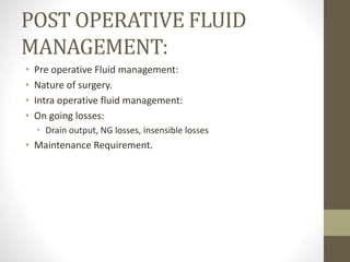 Fluid and electrolyte balance in a surgical patient | PPTX | Digestive ...