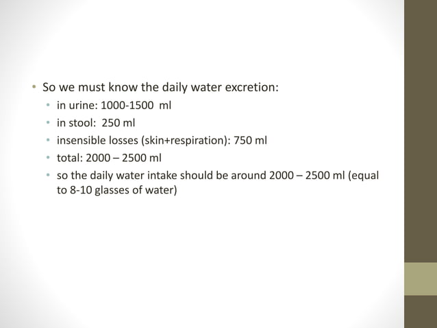 Fluid and electrolyte balance in a surgical patient | PPTX | Digestive Disorders | Diseases and ...