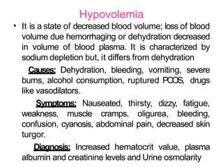 Fluid and electrolyte balance lec 38 | PPTX