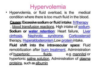 Fluid and electrolyte balance lec 38 | PPTX | Blood Disorders ...
