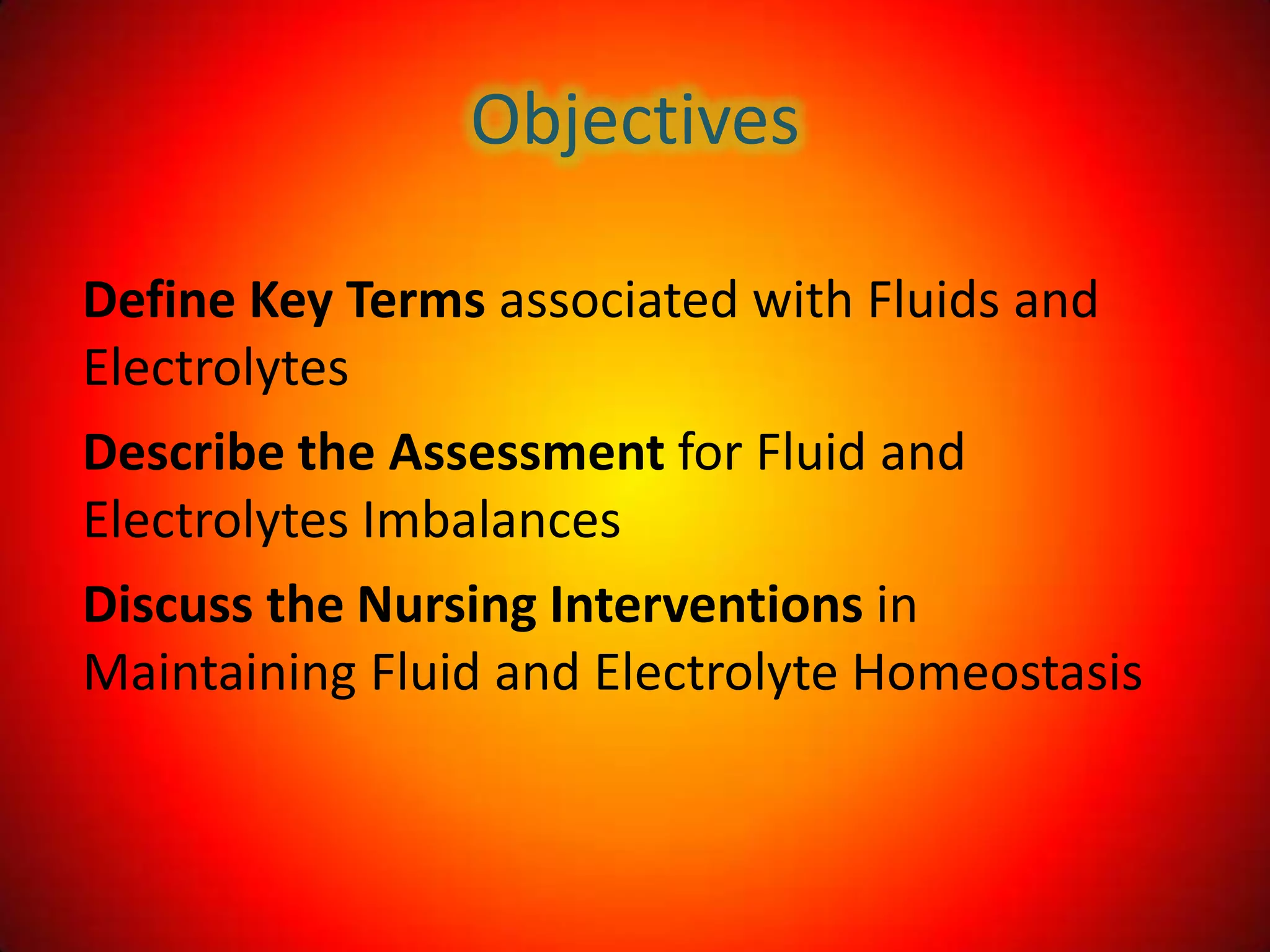 Fluid and electrolyte | PPTX