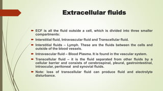 Fluid and electrolyte needs 1 | PDF