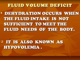 Fluid and electrolytes | PPT | Lung and Respiratory Health | Diseases ...