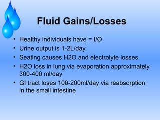 Fluid And Electrolytes | PPT | Blood Disorders | Diseases and Conditions