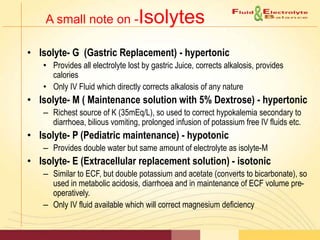 Fluid and electrolytes | PPTX