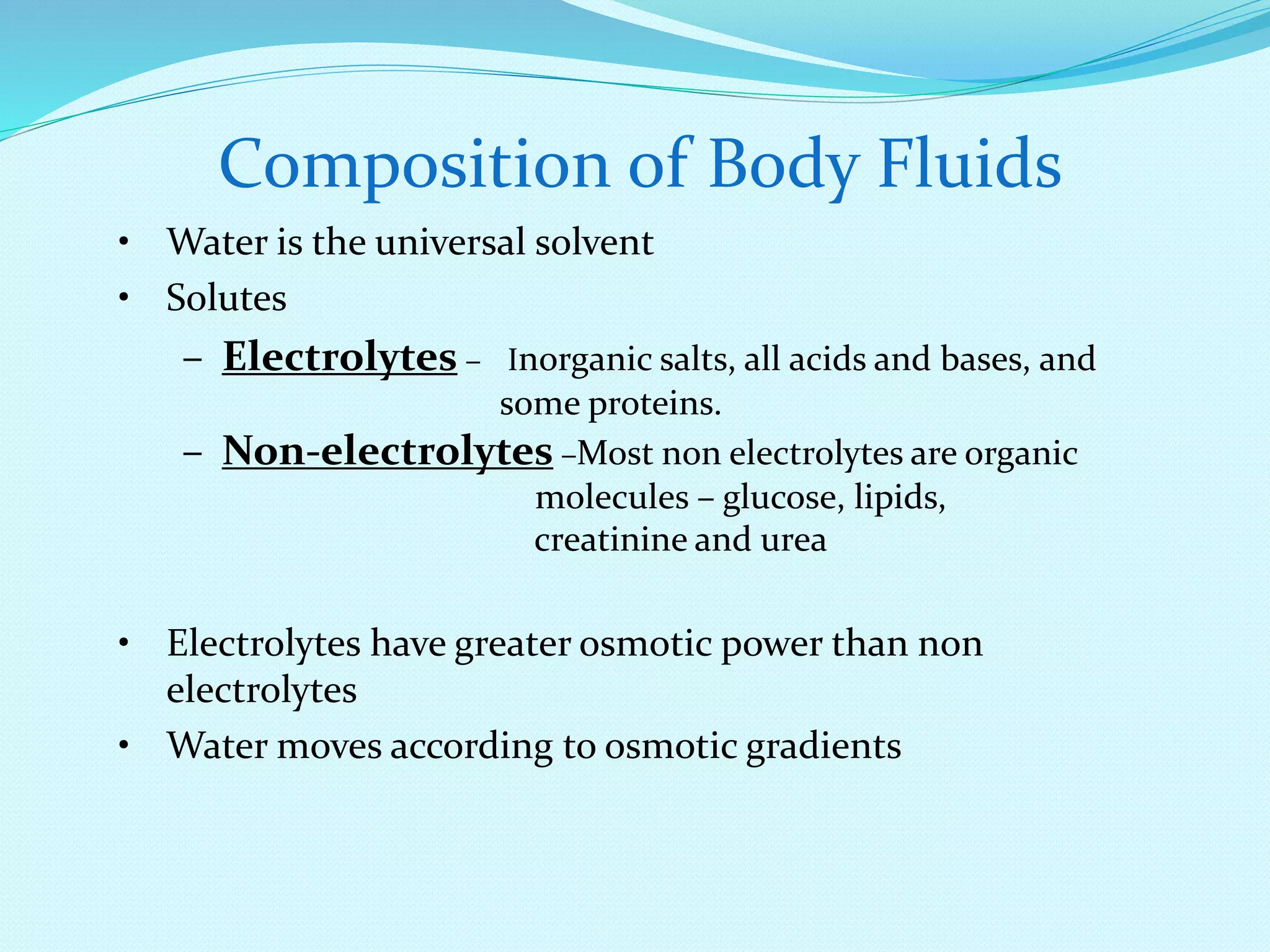 Fluid and electrolytes | PPTX
