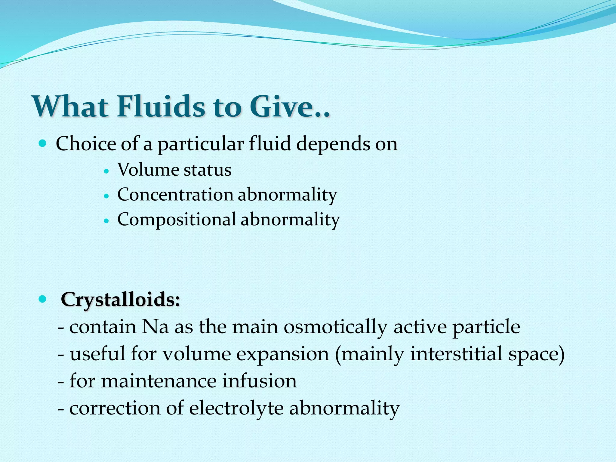 Fluid and electrolytes | PPTX