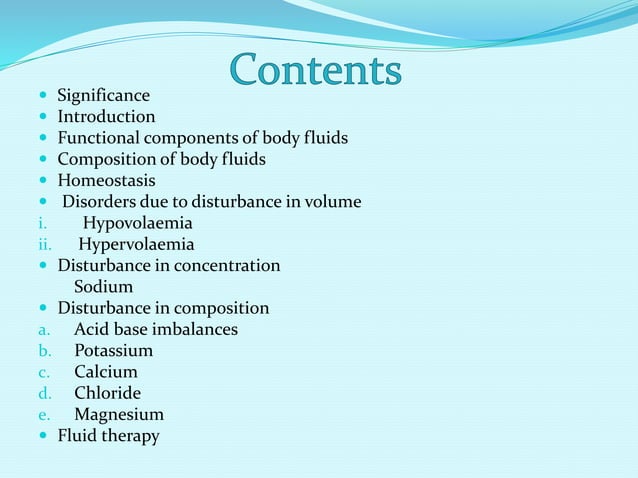 Fluid and electrolytes | PPTX