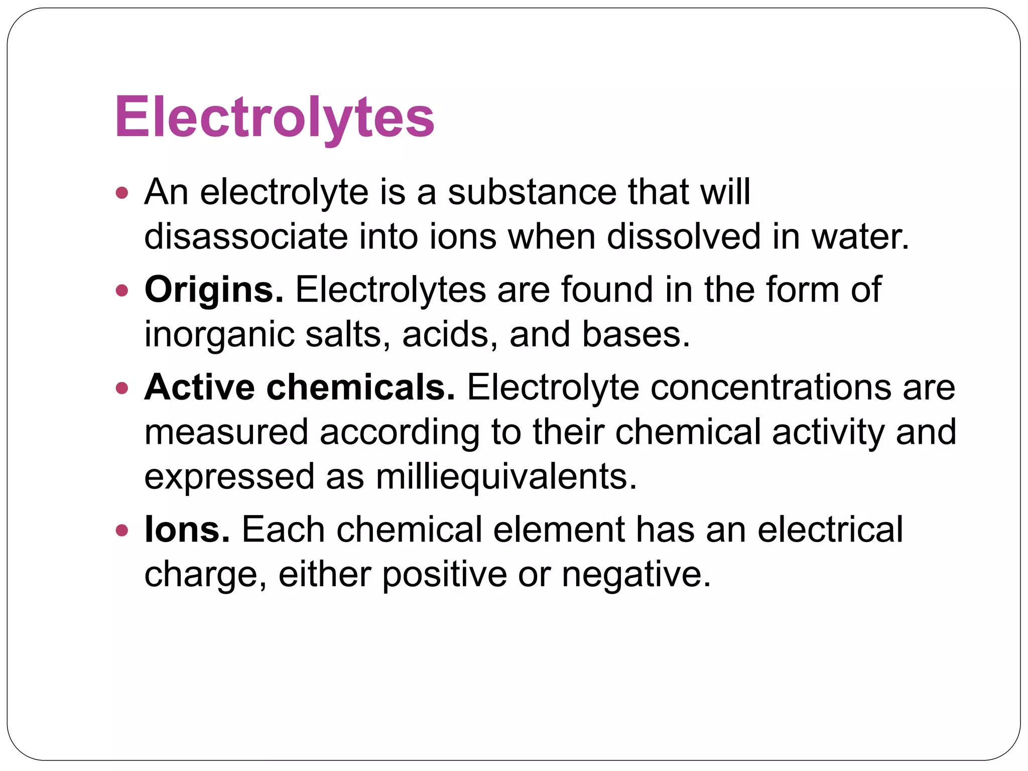 Fluid and electrolytes, acid base balance | PPTX