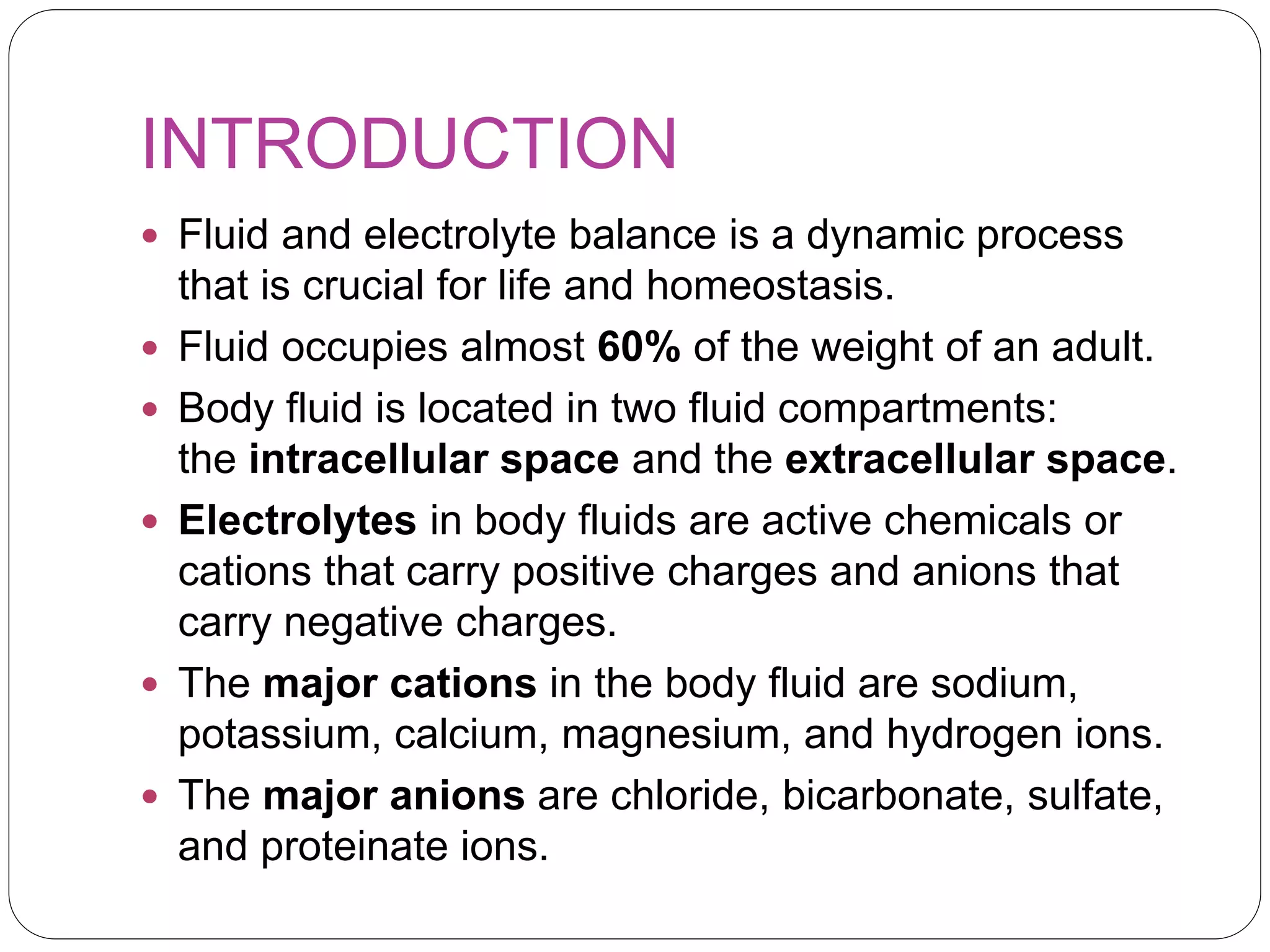 Fluid and electrolytes, acid base balance | PPTX