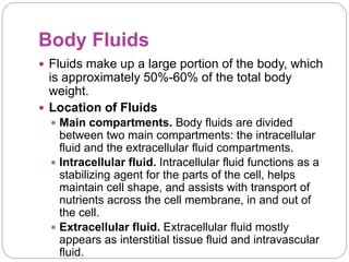 Fluid and electrolytes, acid base balance | PPTX