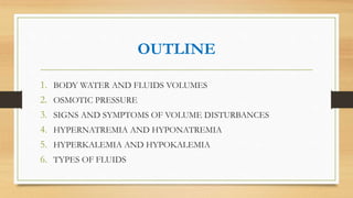 Fluids and electrolytes in surgical pt [autosaved] | PPT
