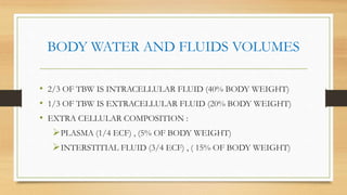 Fluids and electrolytes in surgical pt [autosaved] | PPT