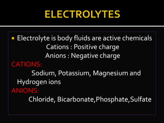 Fluid and electrolyte imbalance | PPTX