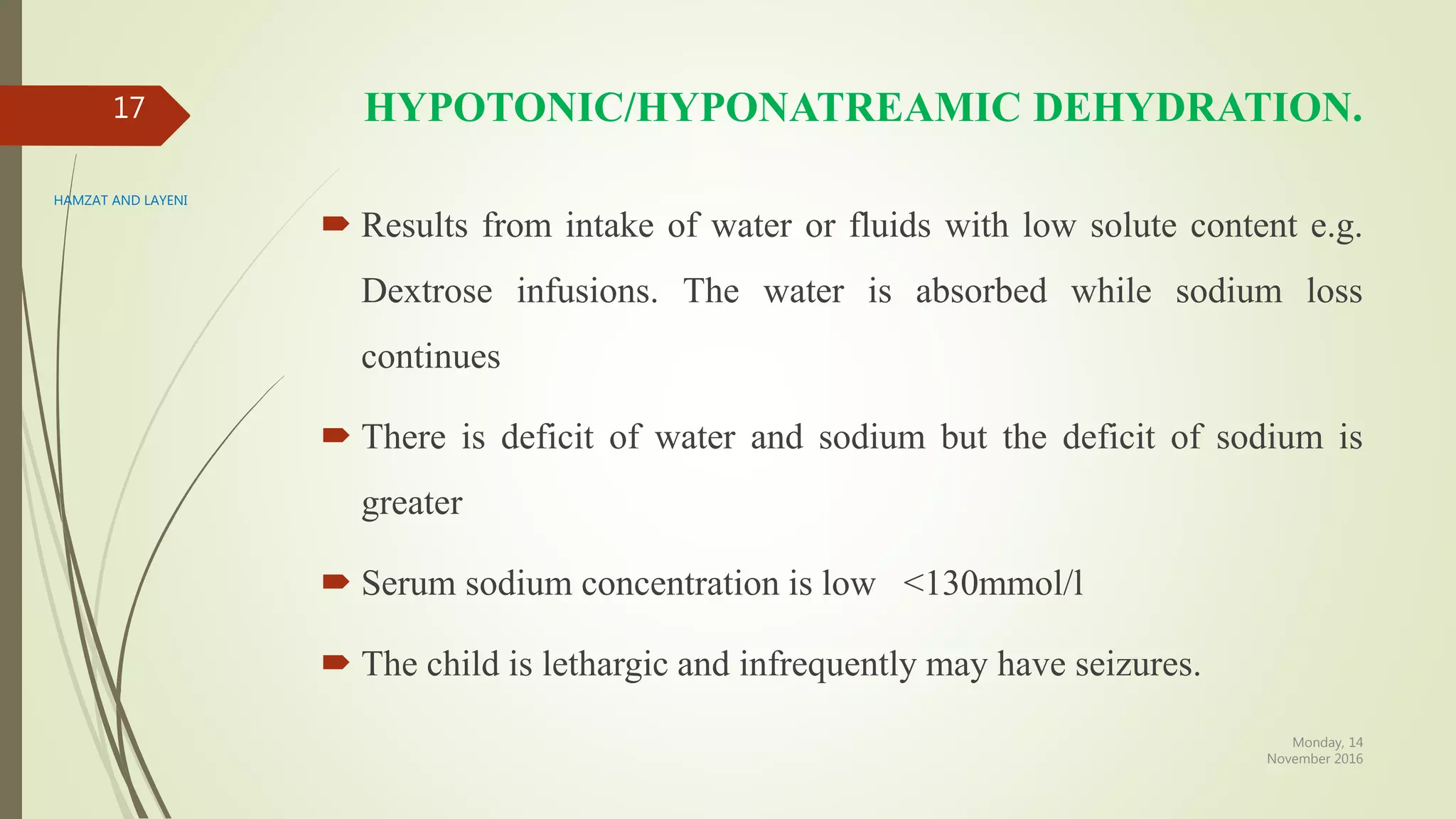 Fluid and electrolyte therapy | PPTX