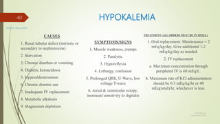 Fluid and electrolyte therapy | PPTX