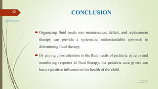 Fluid and electrolyte therapy | PPTX