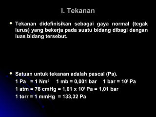 ITP UNS SEMESTER 1 Fluida statis | PPT