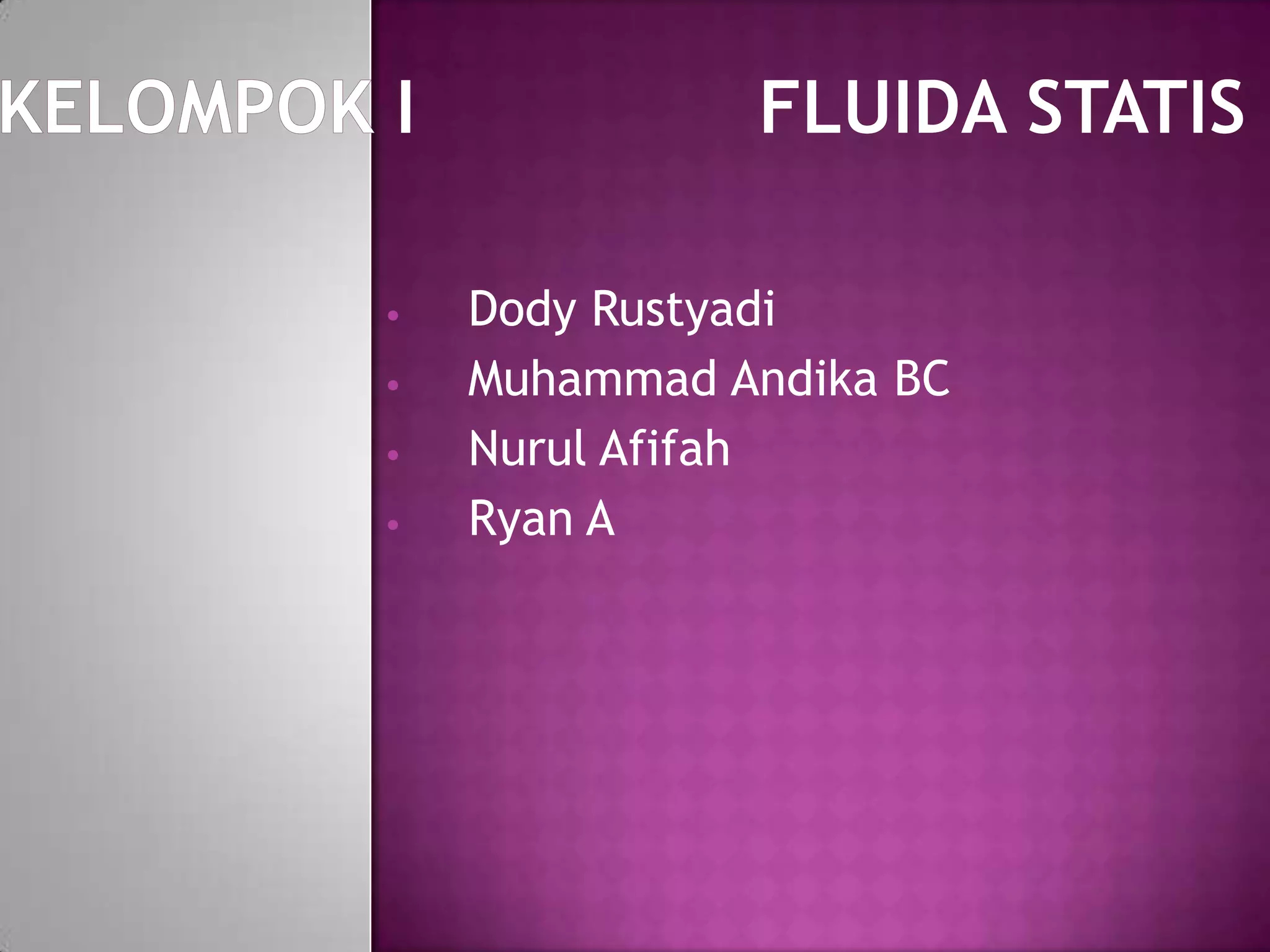 Fluida Statis | PPTX