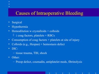 fluid and Blood Trauma .ppt in anaesthesia | PPT