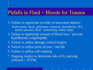 fluid and Blood Trauma .ppt in anaesthesia | PPT