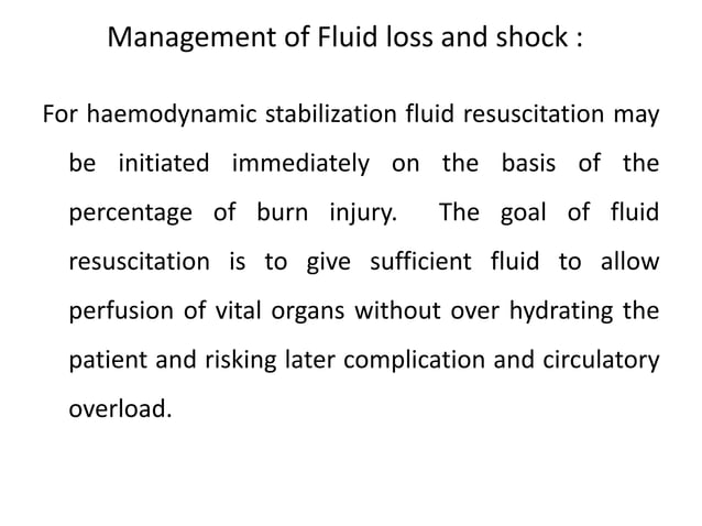 Fluid calculation for burn | PPT | First Aid | Injuries