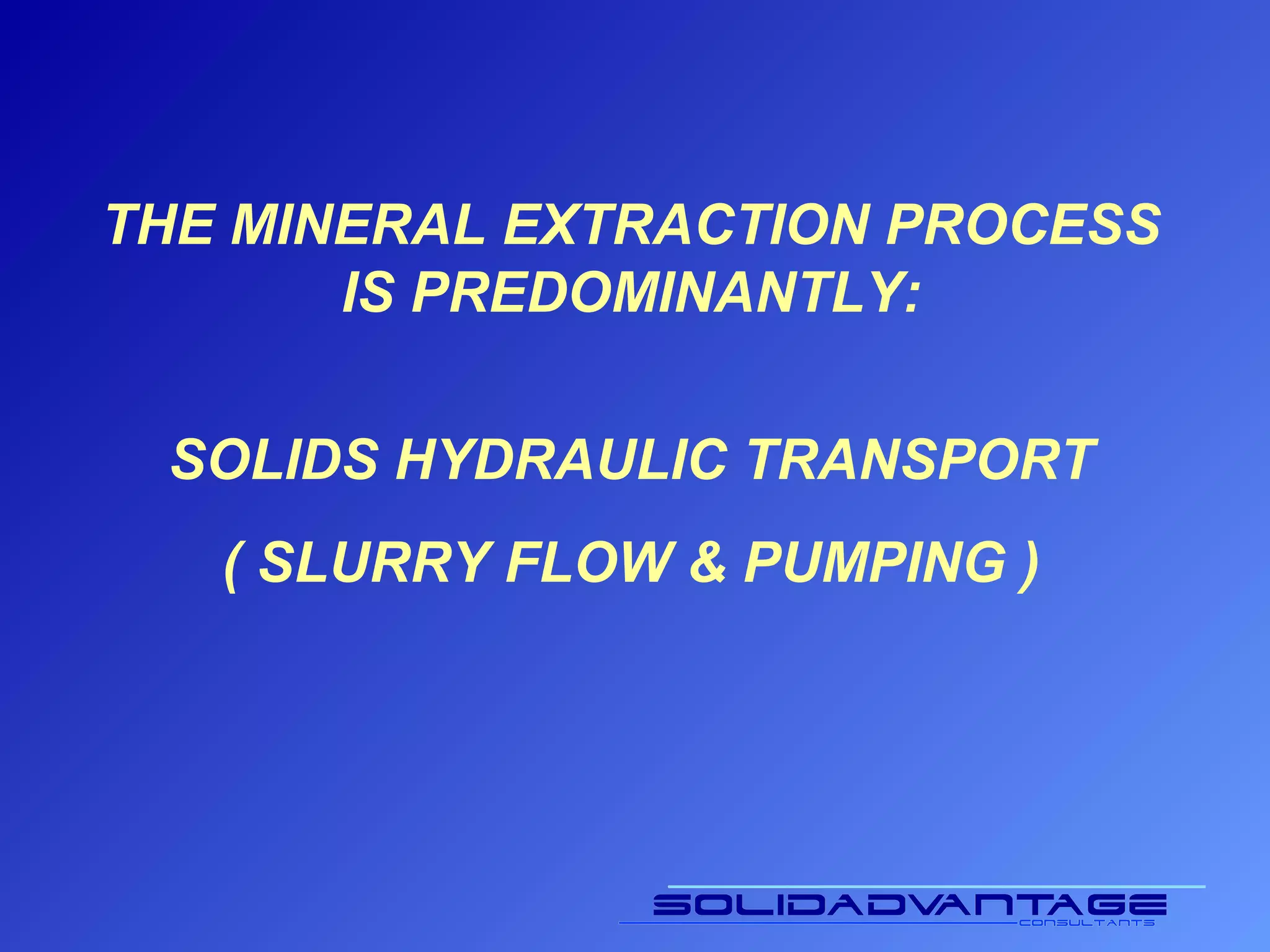 Slurry Transport Analysis Presentation | PPT