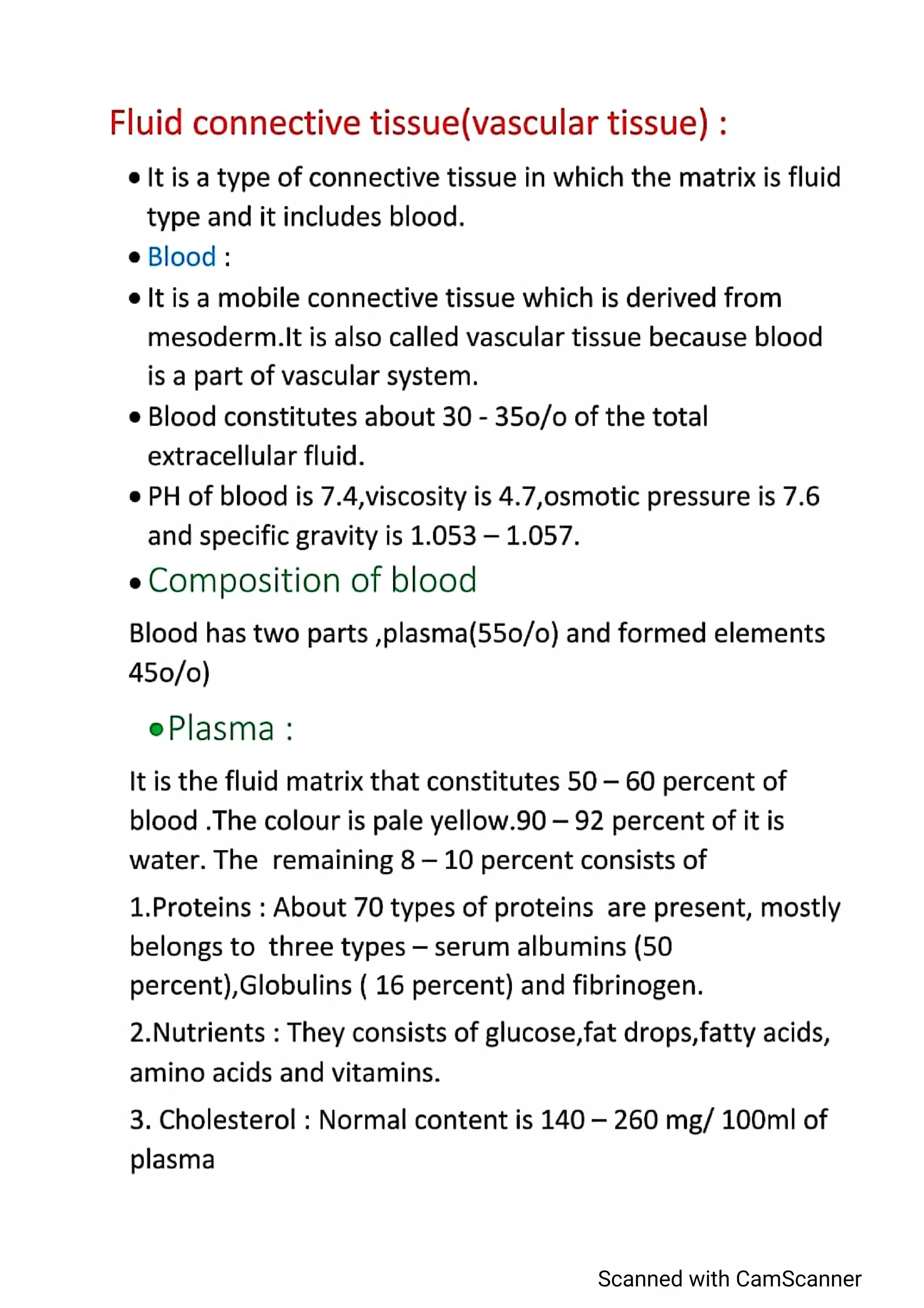 Fluid connective tissue | PDF