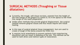 FLUID CONTROL AND SOFT TISSUE MANAGEMENT IN FPD | PPTX