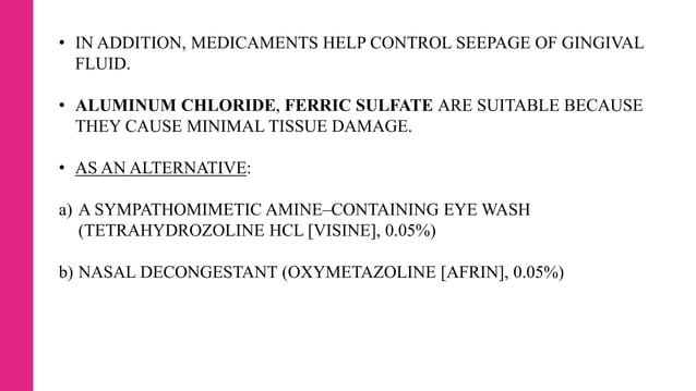 Fluid control and soft tissue management | PPT