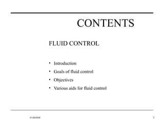 Fluid control and soft tissue managment in FPD | PPTX