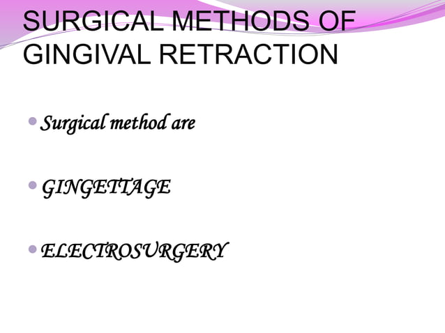 Fluid control & soft tissue management in fpd | PPTX