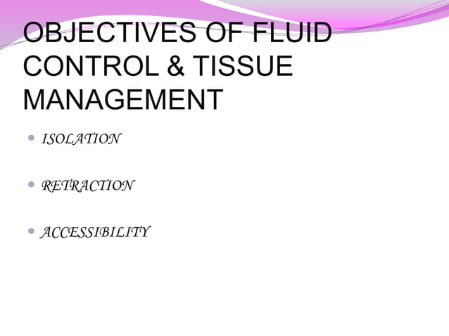 Fluid control & soft tissue management in fpd | PPTX