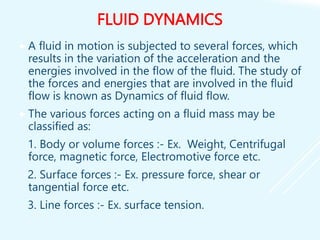 fluid dynamics class presentation notes. | PPT