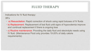general presentation and management of Fluid & Electrolyte.pptx