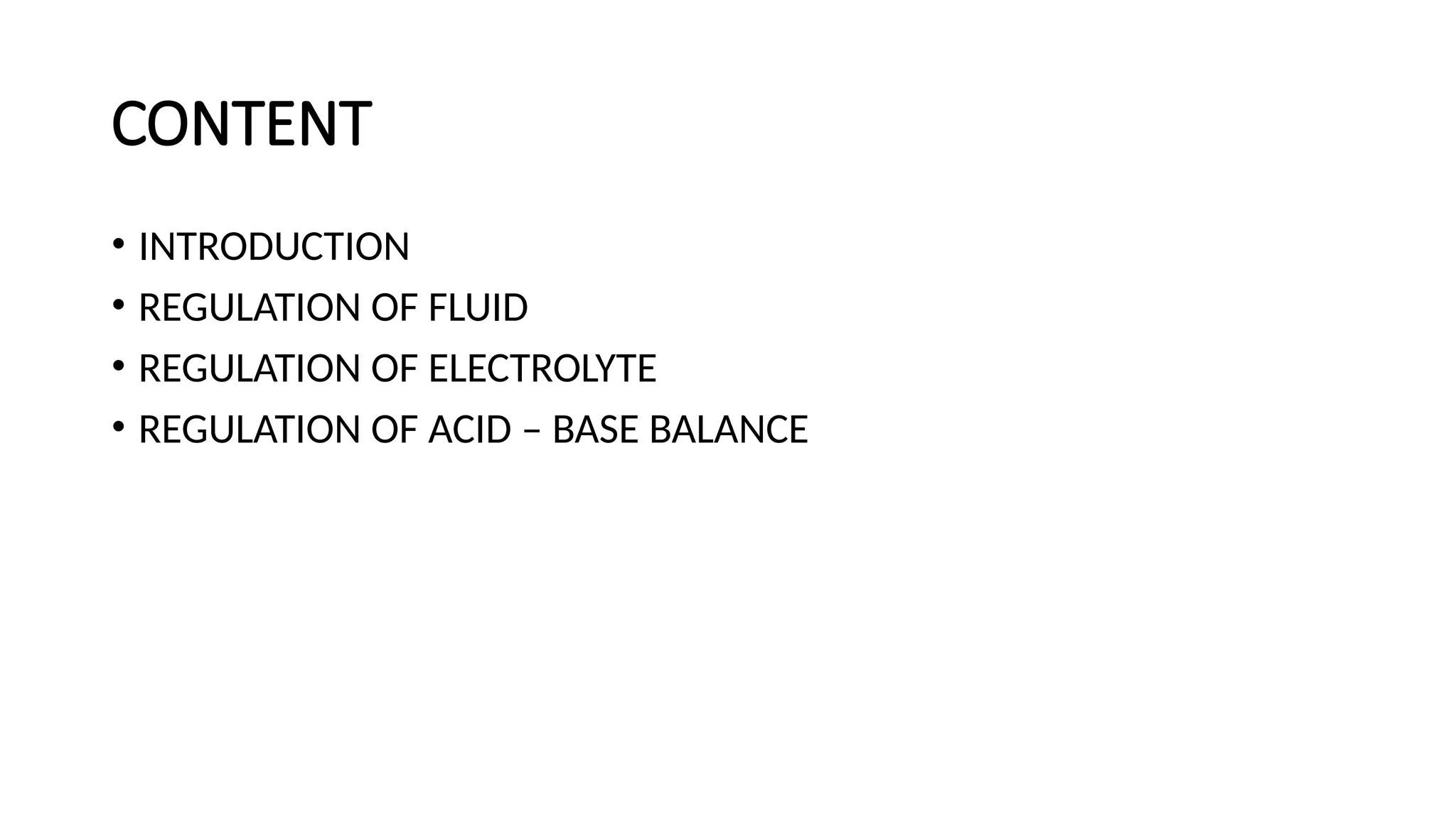 FLUID , ELECTROLYTE AND ACID BASE BALANCE .pptx | Chemistry | Science