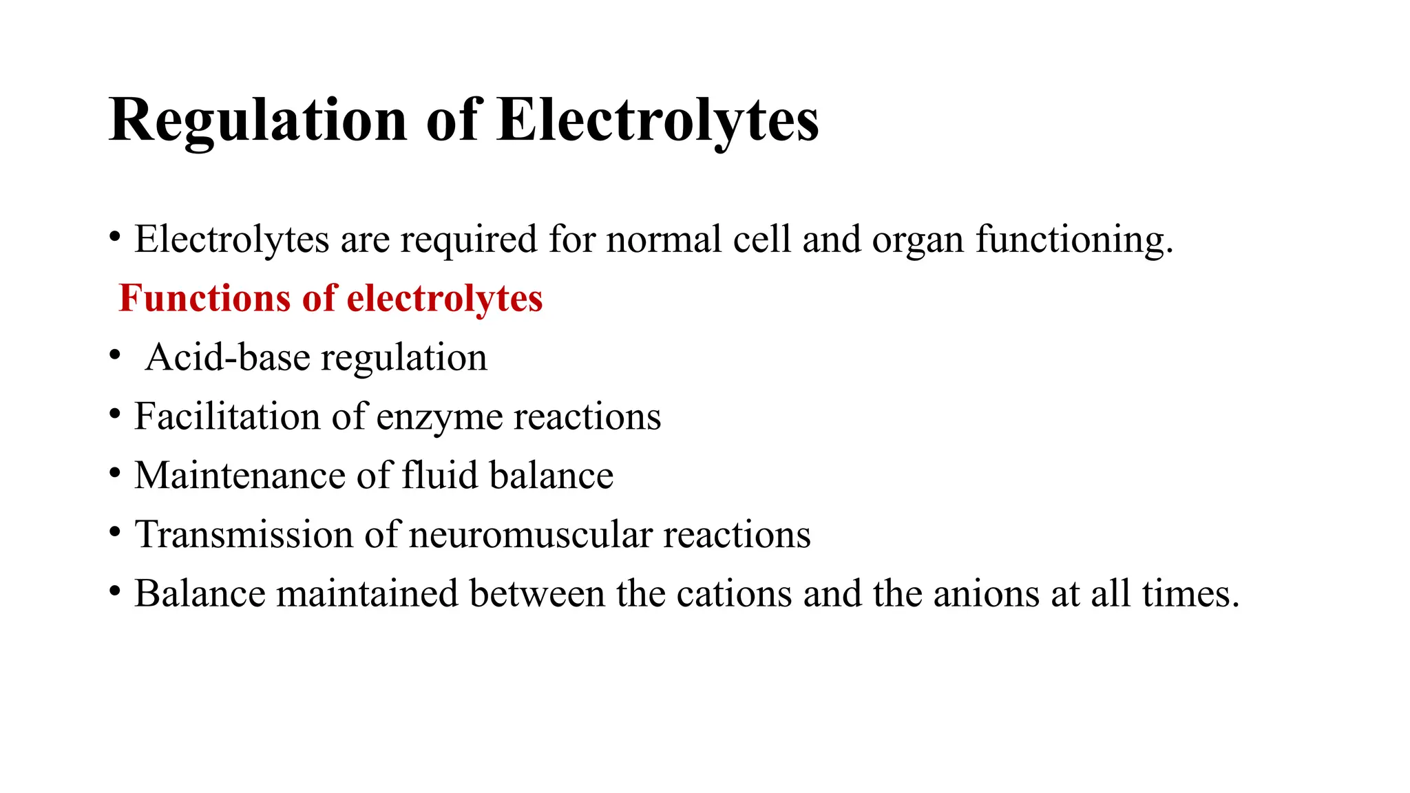FLUID , ELECTROLYTE AND ACID BASE BALANCE .pptx | Chemistry | Science