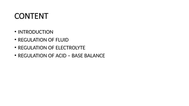 FLUID , ELECTROLYTE AND ACID BASE BALANCE .pptx | Chemistry | Science