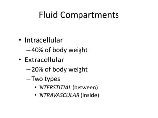 Fluid, electrolyte and acid base | PPT