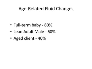 Fluid, electrolyte and acid base | PPT
