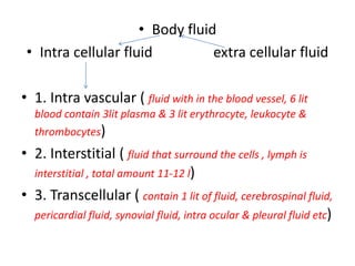 Fluid &electrolyte balance | PPTX