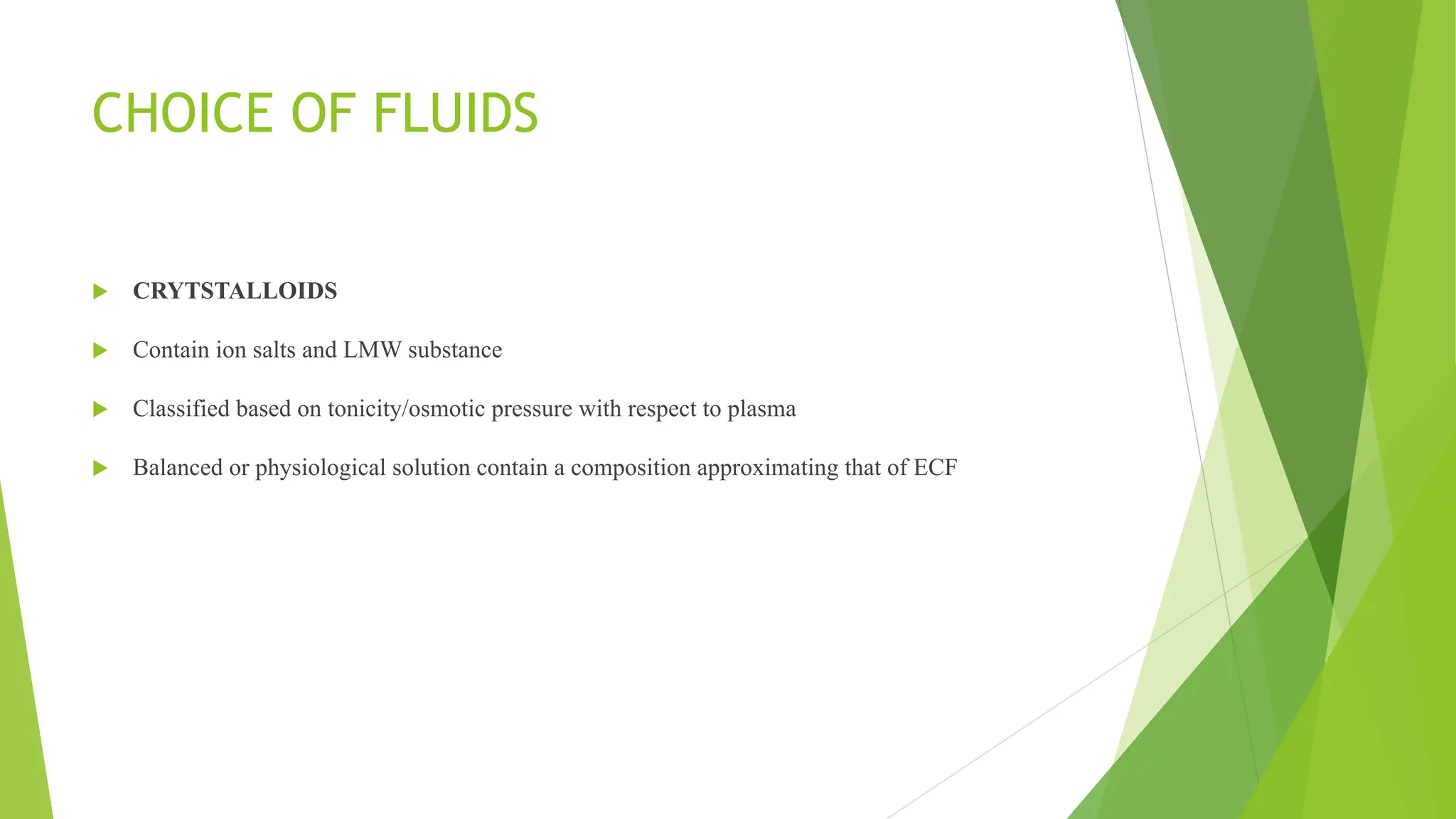 FLUID & ELECTROLYTE DISORDERS, MANAGEMENT,CHOICE of fluid (final).pdf