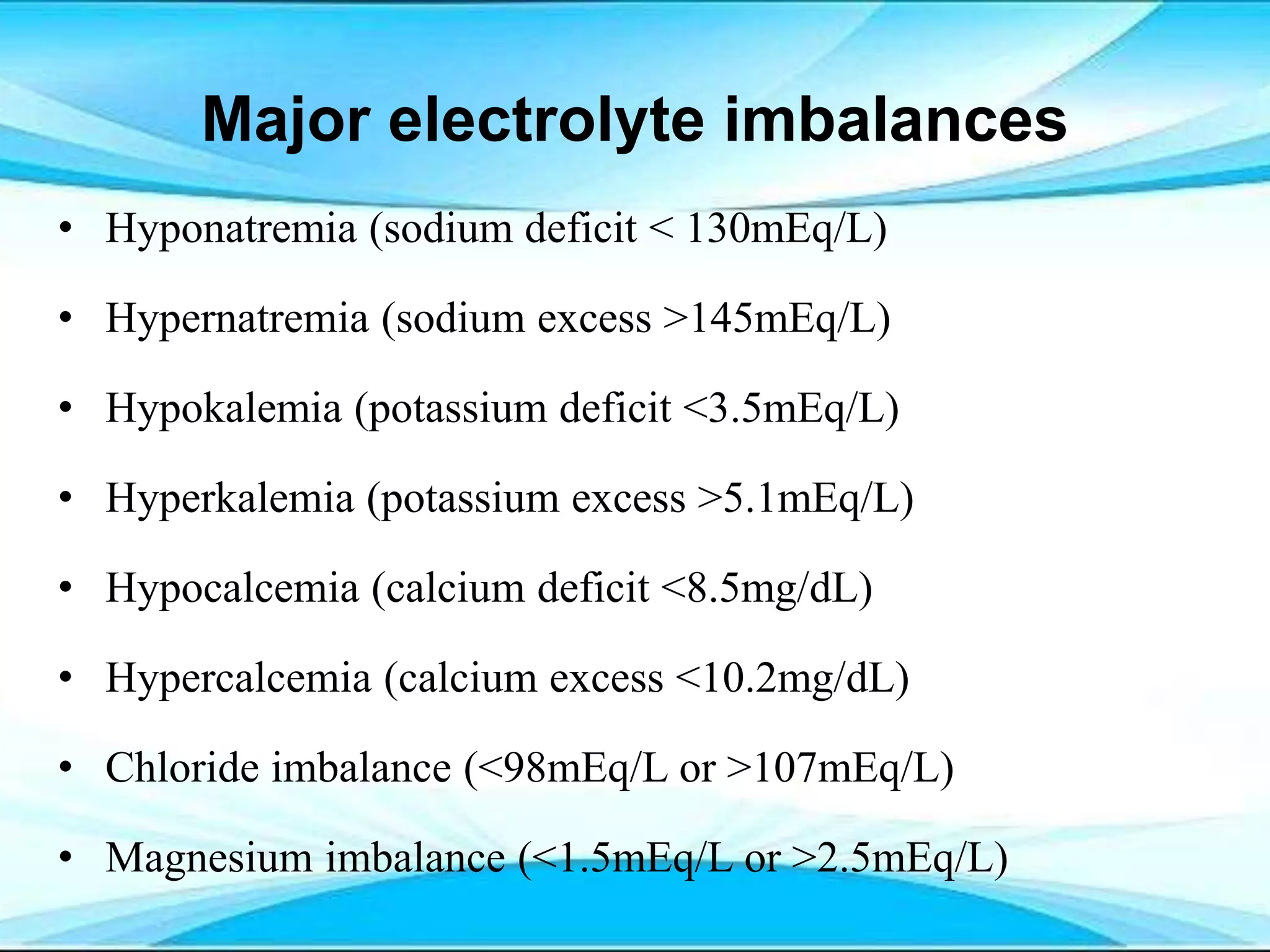 Fluid & electrolyte imbalance | PPTX