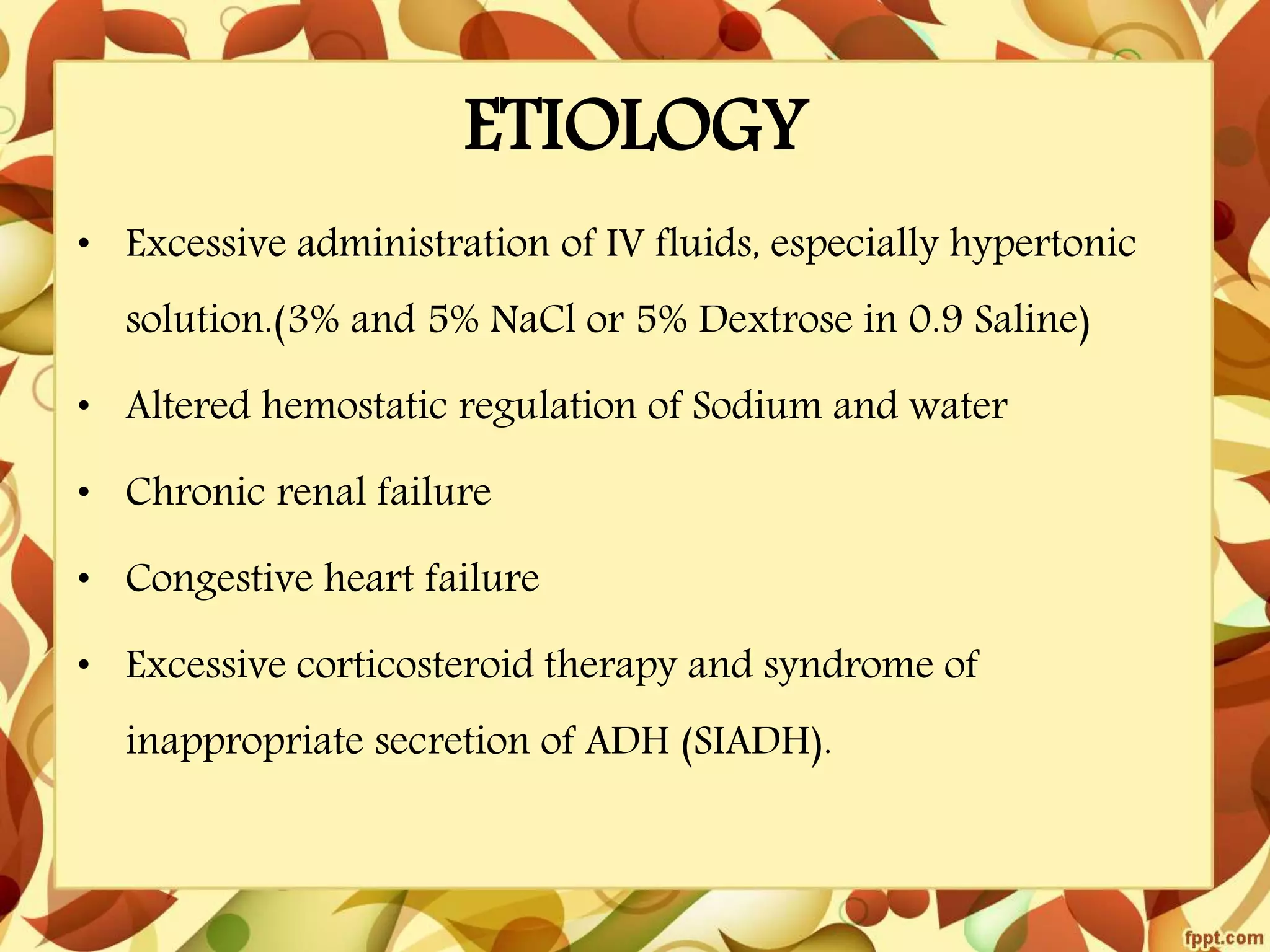 Fluid & electrolyte imbalance | PPT