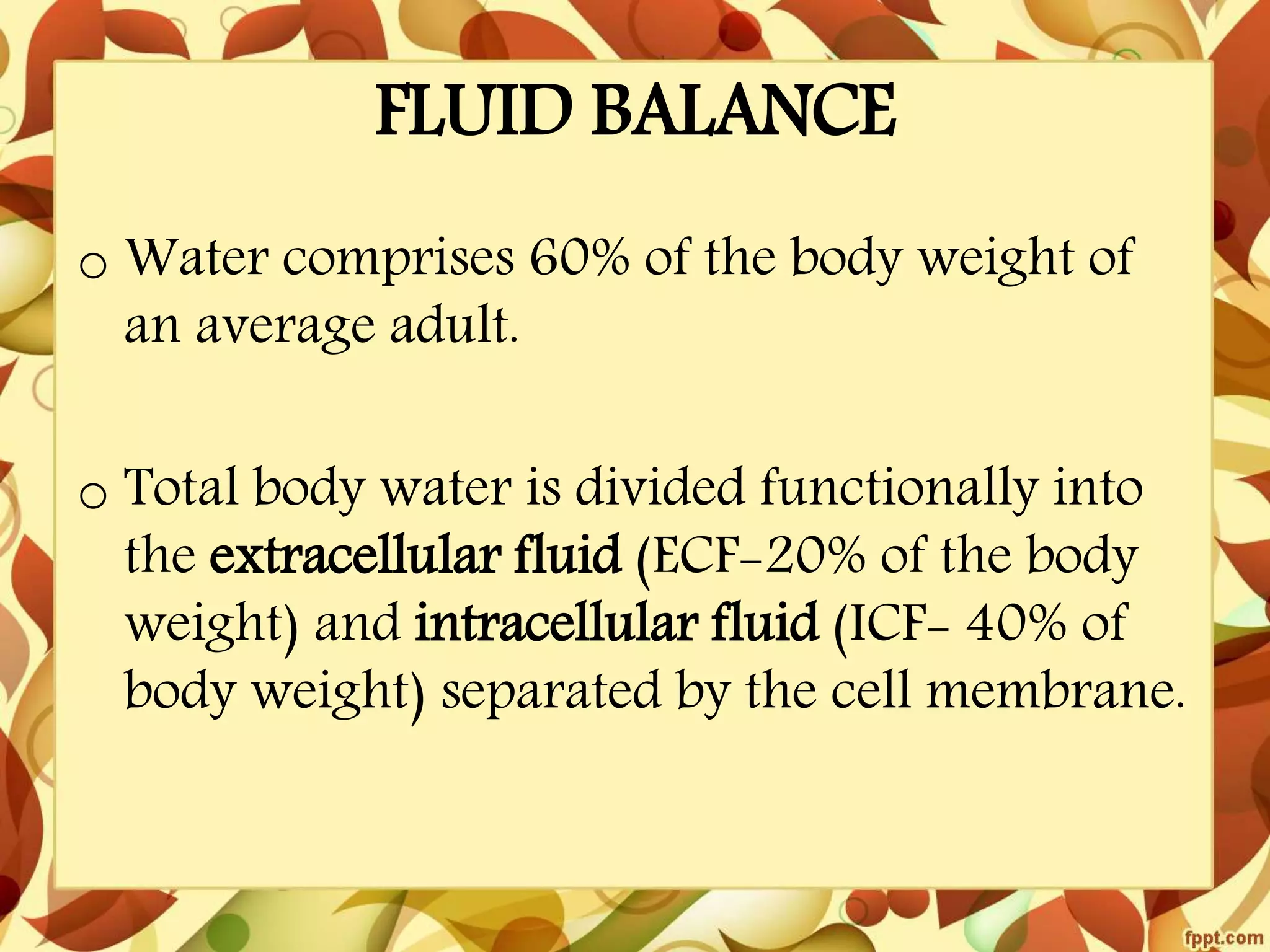 Fluid & electrolyte imbalance | PPT