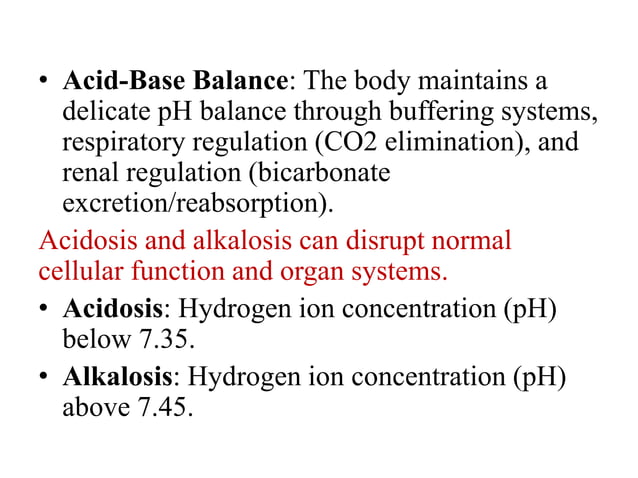 fluid & electrolyte acid -base balance ppt.pptx | Chemistry | Science